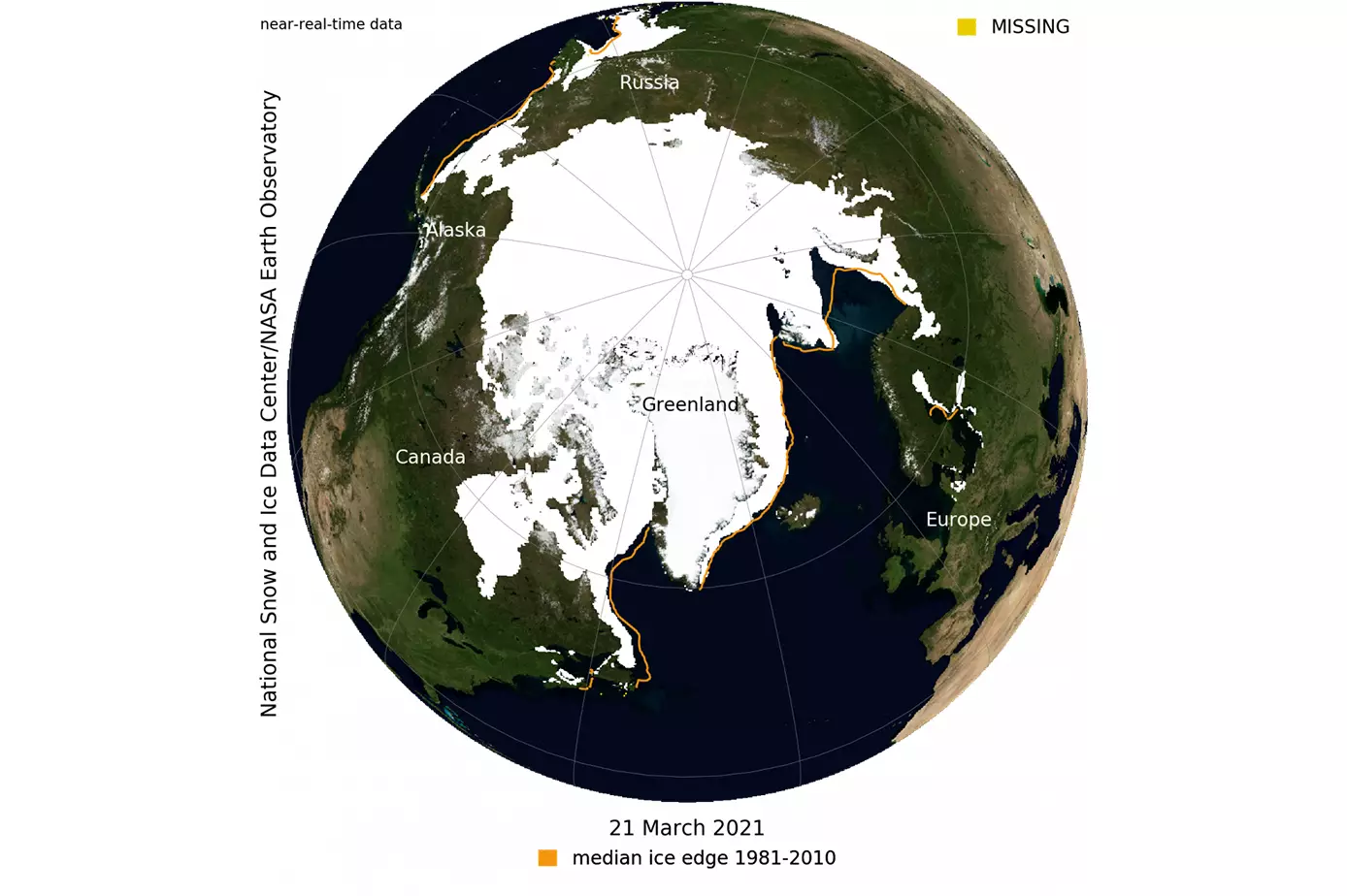 Зимние пики арктического морского льда заняли 7-е место среди самых худых за всю историю наблюдений