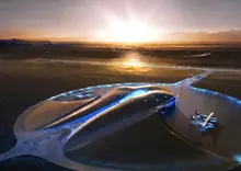 Manomboka ny asa ao amin'ny Spaceport America, vavahadin'ny mpizaha tany mankany amin'ny habakabaka