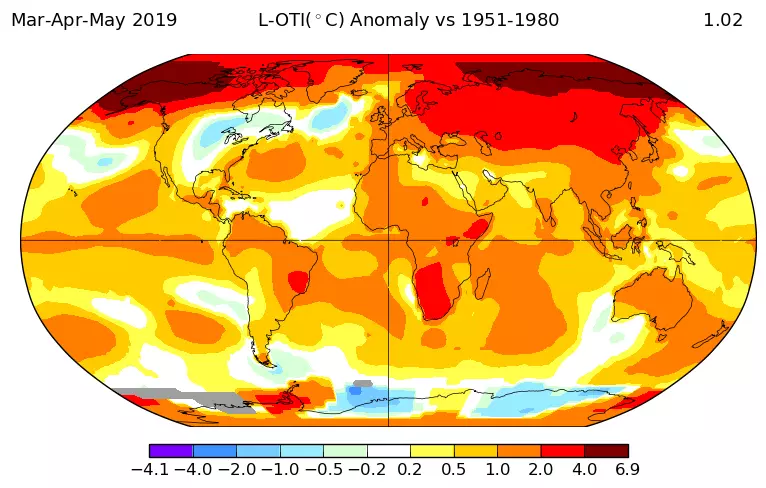 2019 het die tweede warmste lente in meer as 'n eeu gehad